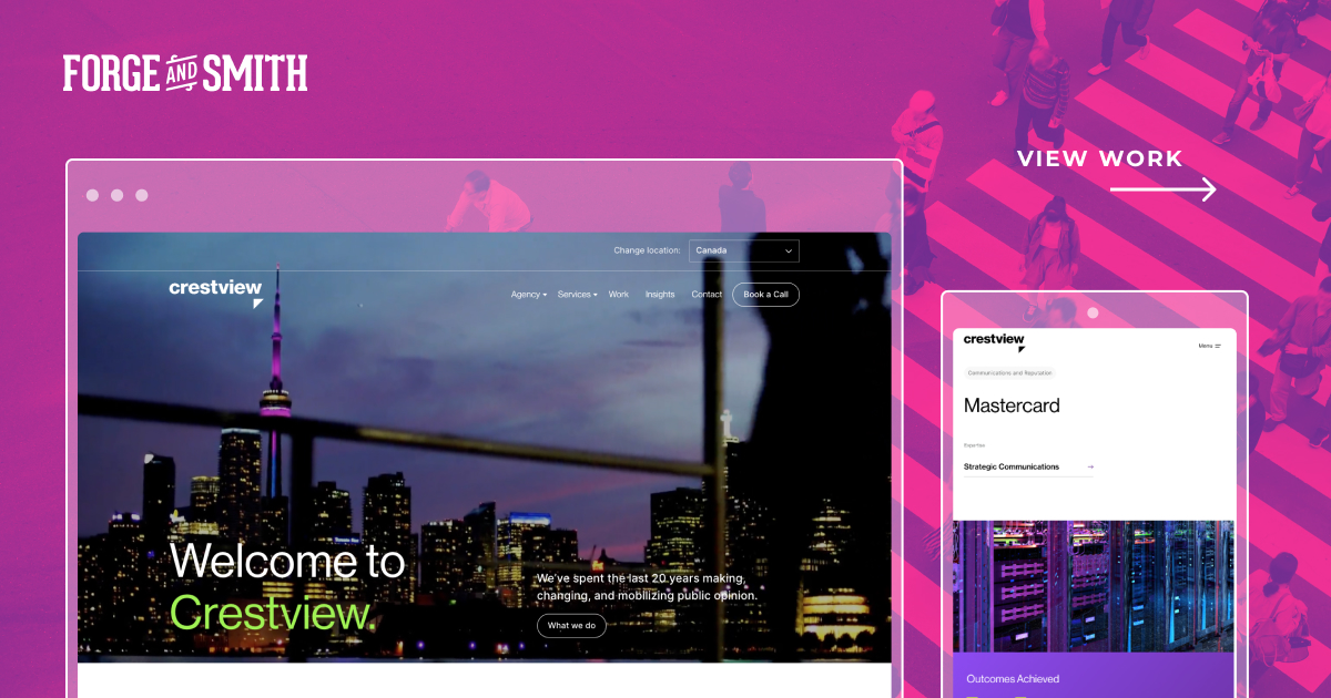 Web Design Case Study for Crestview Strategy | Forge and Smith