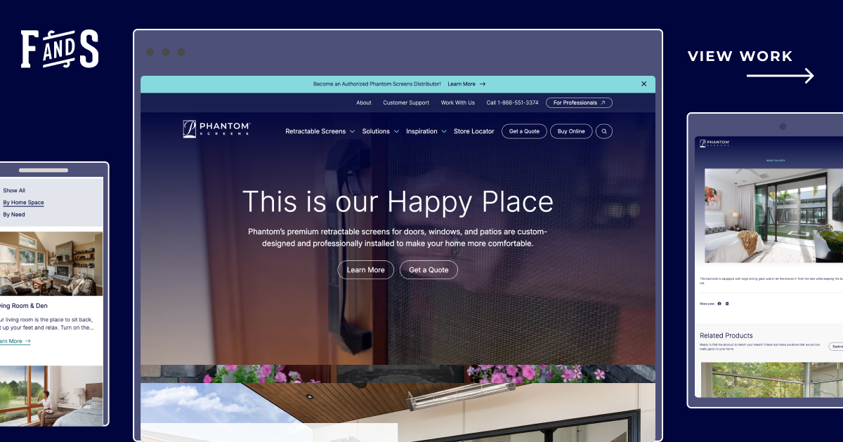 Web Design Case Study for Phantom Screens | Forge and Smith